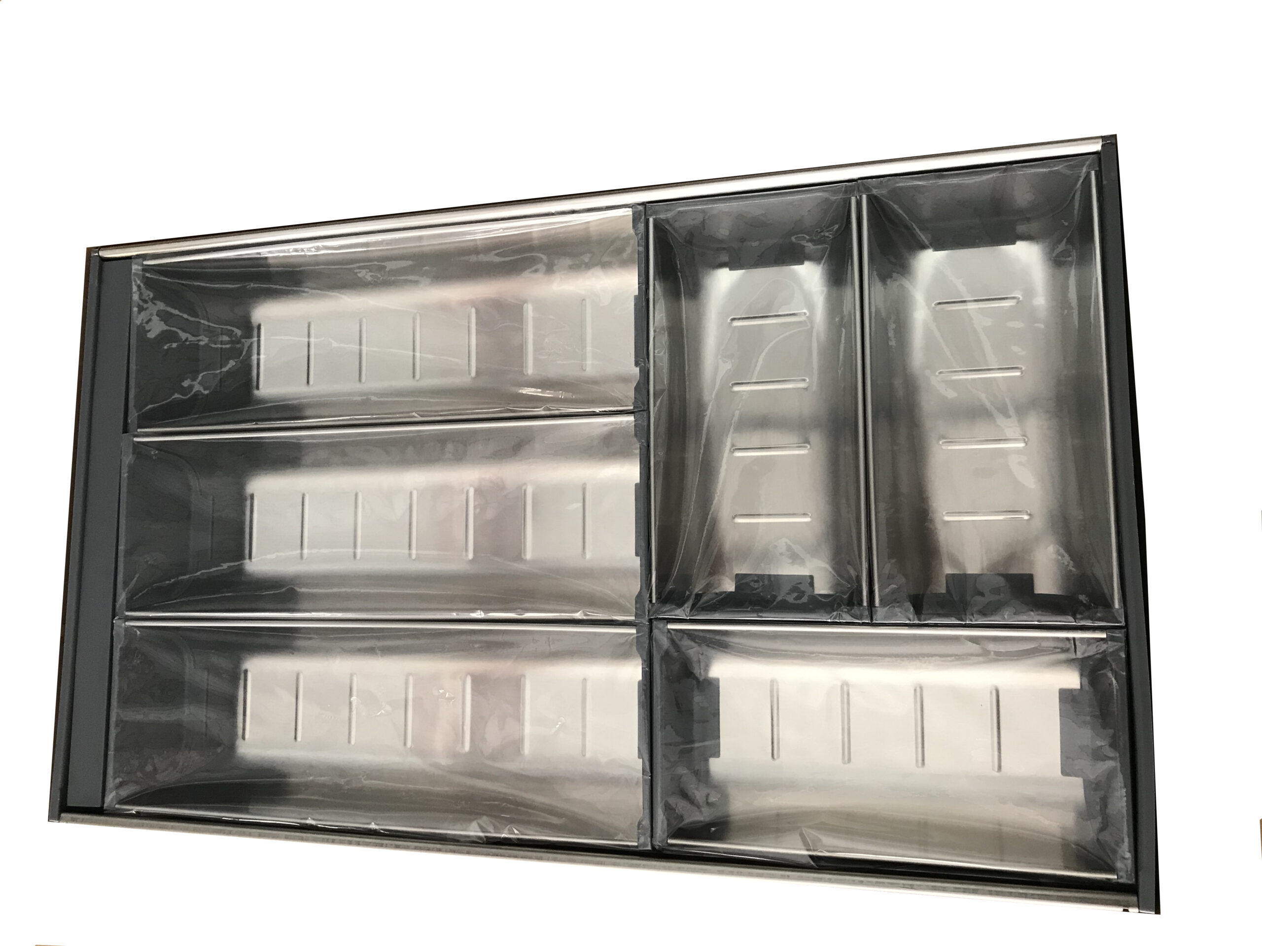 OROTO Stainless Steel Cutlery Tray – 380 × 422mm (Fits 450 mm Deep Drawer)