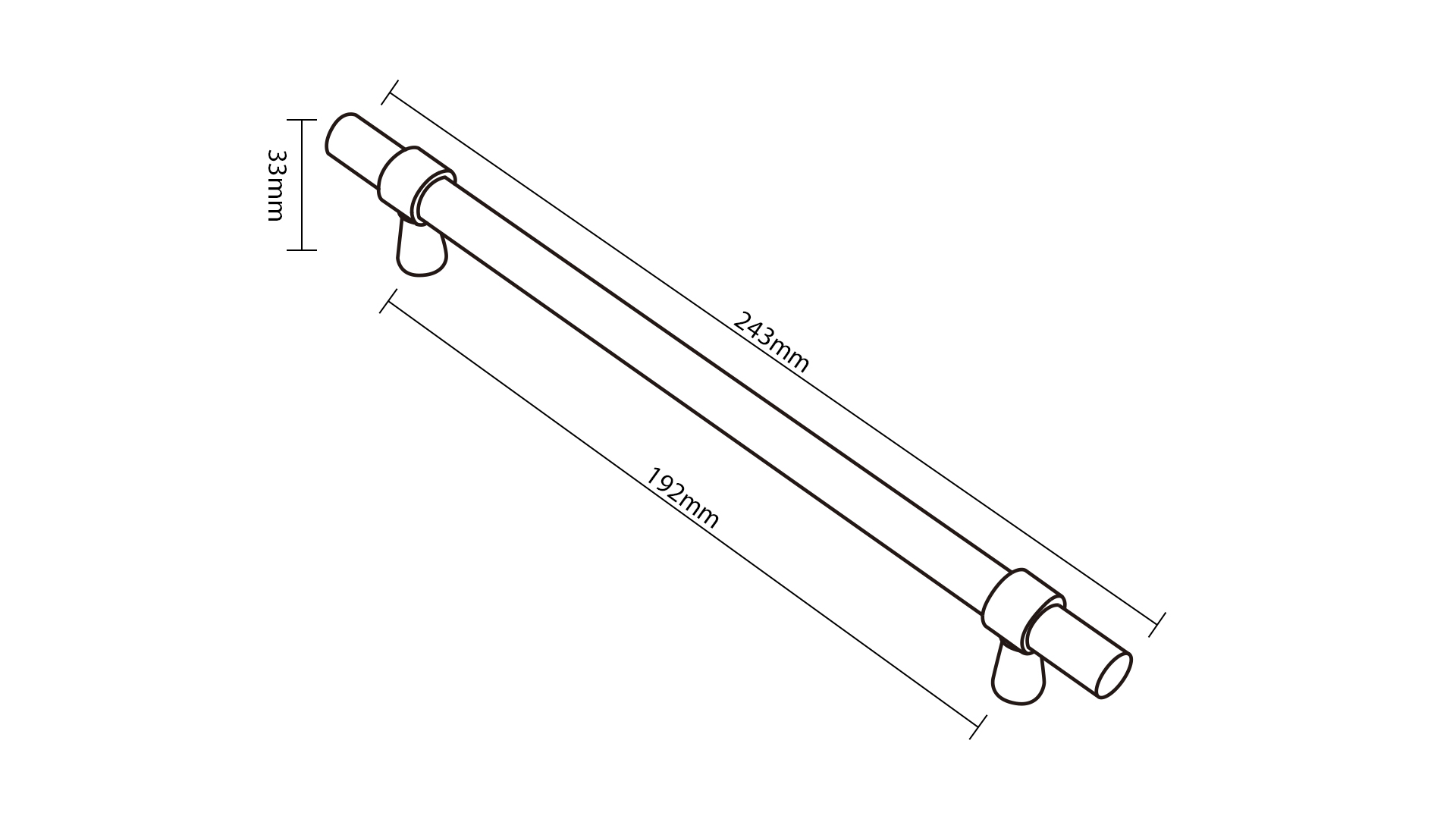 FERRIS HANDLE: 27.821.13 - GUN METAL BLACK - Elegant Hardware